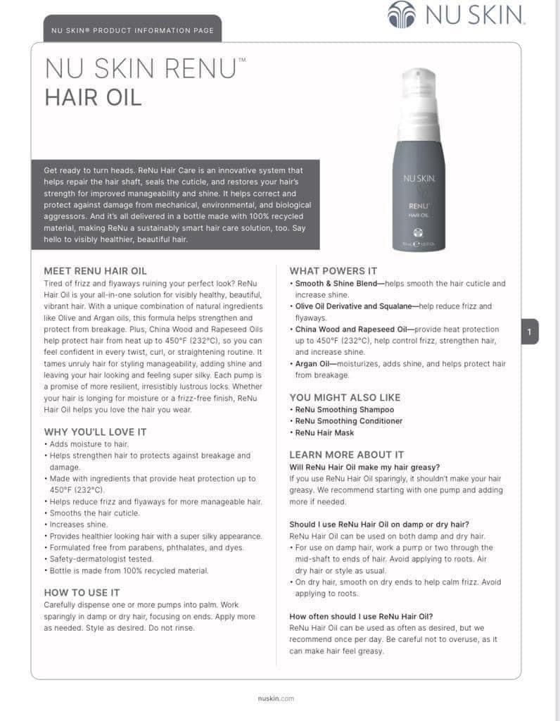 Renu Hair Oil – Take Five Vibes